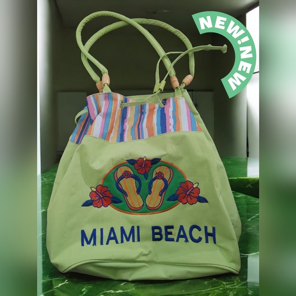 Bags | New Miami Beach Boutique Tote Purse Bag | Poshmark